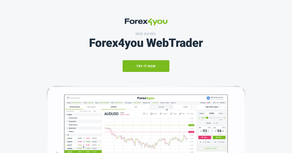 WebTrader Forex | Platform trading berbasis web |Forex4you